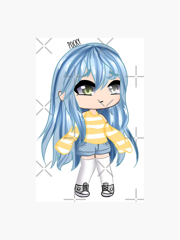 "Gacha Life - Gacha girl with blue hair" Magnet for Sale by ...