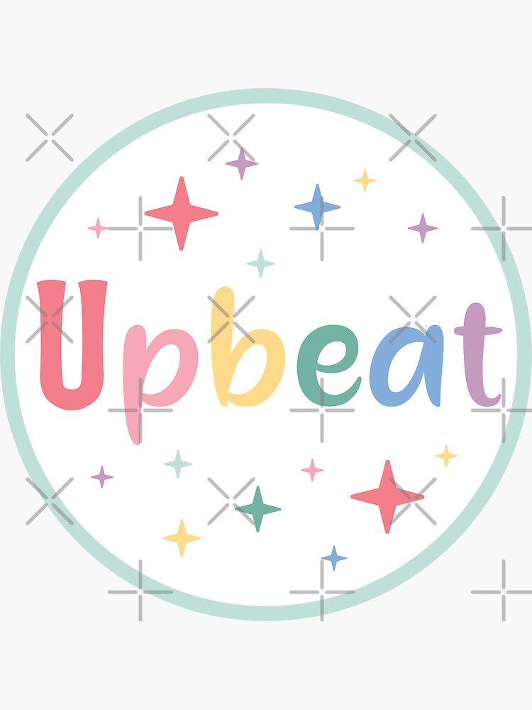 "Upbeat Rainbow Stars Logo" Sticker by PuddleofStars | Redbubble
