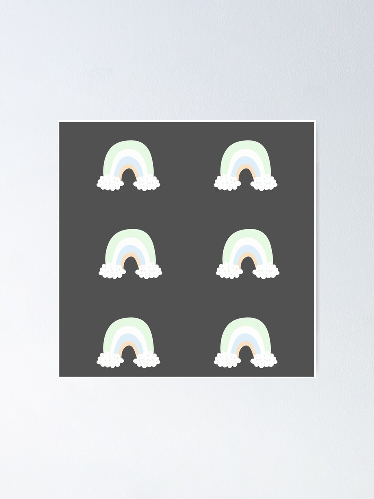 "unlabeled rainbow sticker pack " Poster by itsrubii | Redbubble