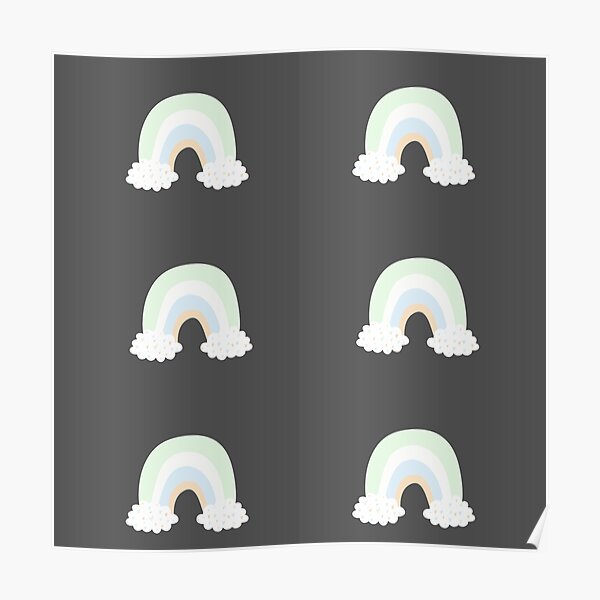 "unlabeled rainbow sticker pack " Poster by itsrubii | Redbubble