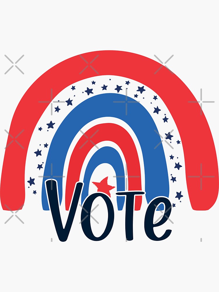"Vote Boho Rainbow" Sticker for Sale by Staatiiart | Redbubble