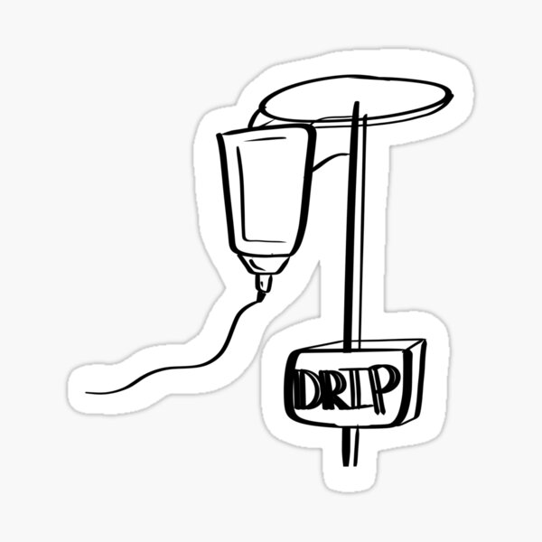 "IV Drip" Sticker for Sale by BrieFine22 | Redbubble