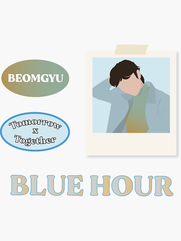 "Beomgyu Blue Hour Pack Tomorrow x Together TXT " Sticker for Sale by ...