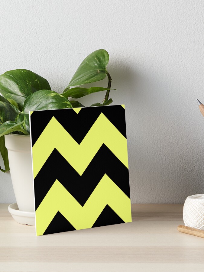 H Lime Green Chevron Print