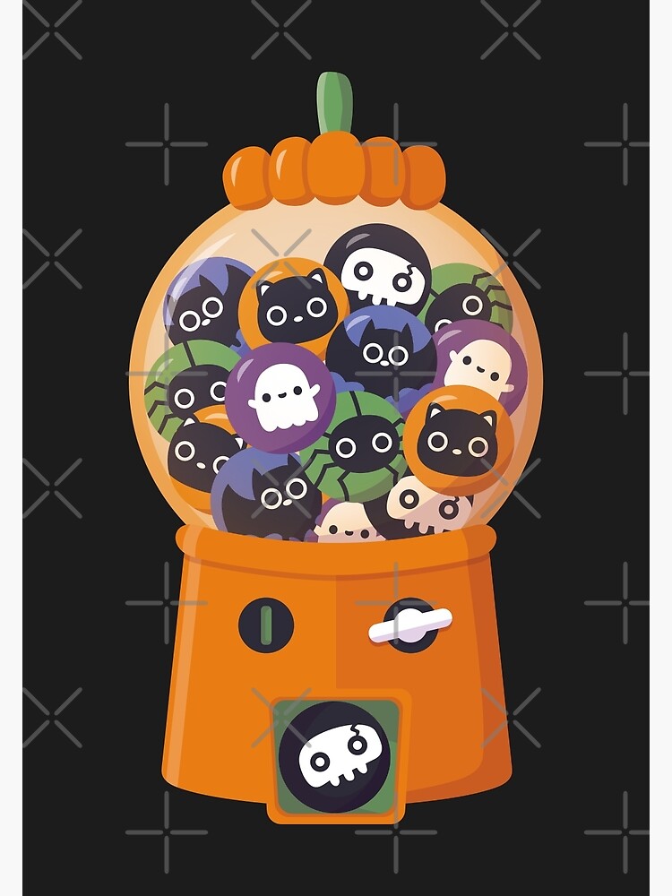 "Cute Halloween Candy Pumpkin Dispenser Machine" Art Print for Sale by ...