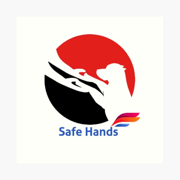 "Safe hands logo" Art Print for Sale by Bhaskar3773 | Redbubble