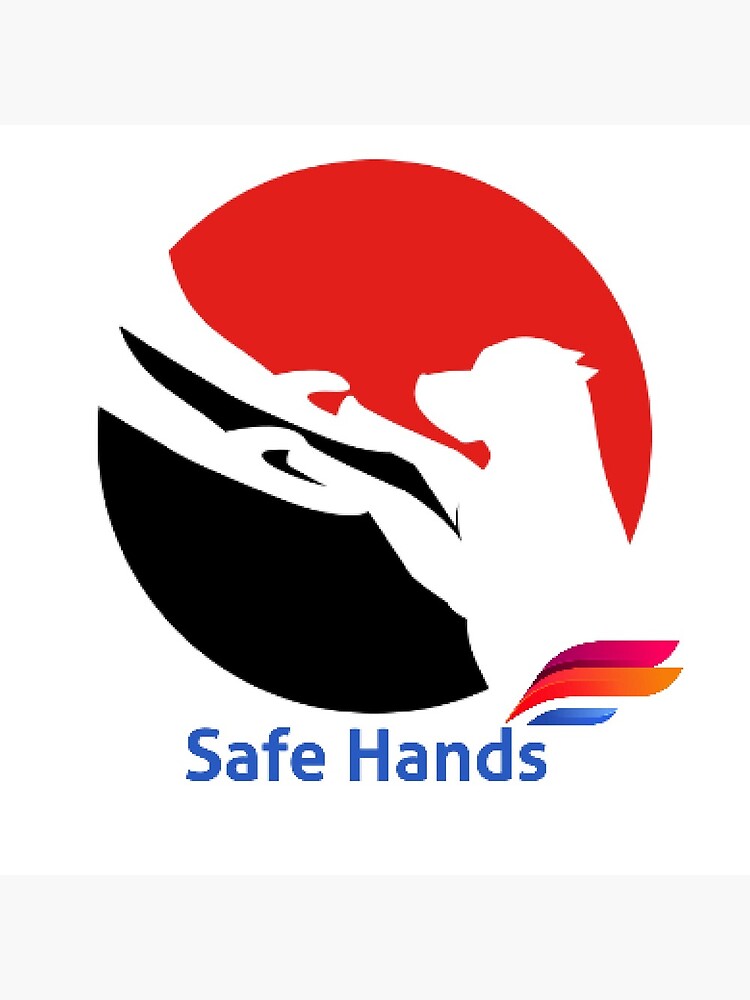 "Safe hands logo" Art Print for Sale by Bhaskar3773 | Redbubble