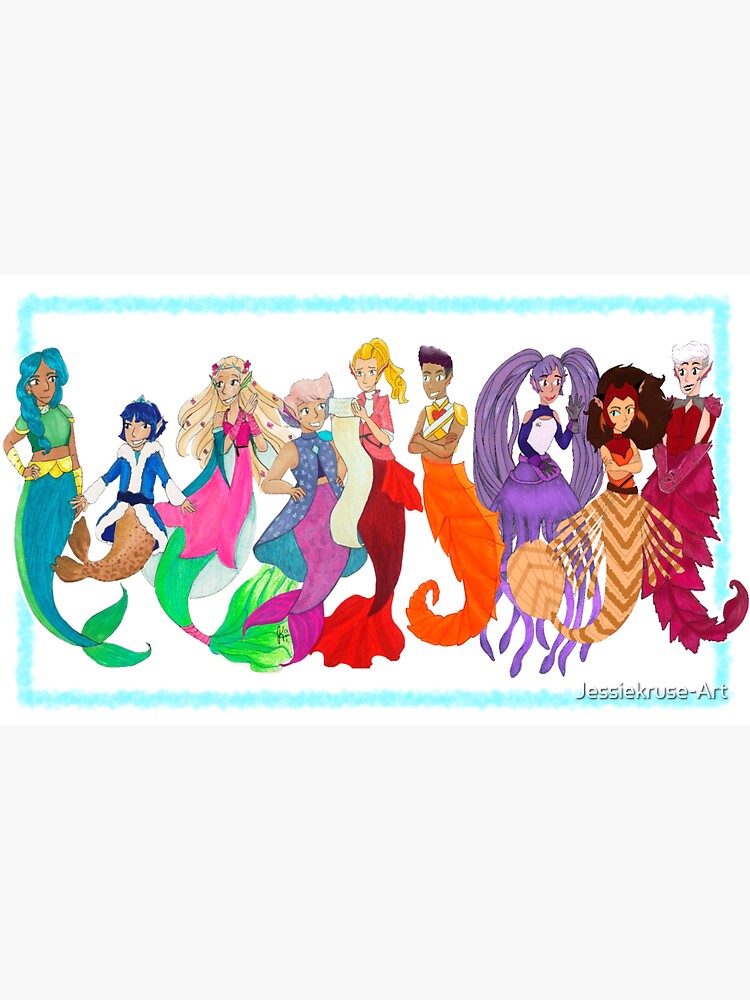 "Mermaids of Power" Sticker by Jessiekruse-Art | Redbubble