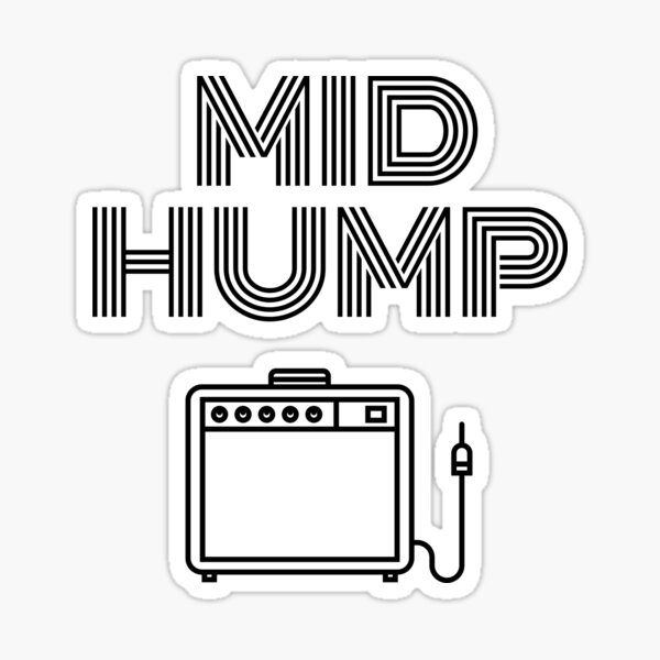 "Mid Hump" Sticker by sunnybandana | Redbubble