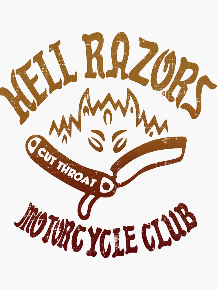 "Hell Razors Motorcycle Club " Sticker for Sale by RiskySuit | Redbubble