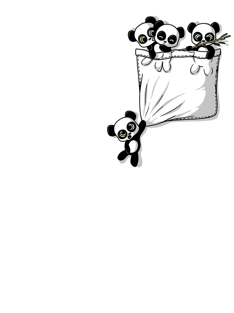 "CUTE POCKET PANDAS" Kids T-Shirt for Sale by Beka Designs | Redbubble