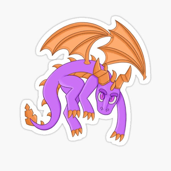 "Spyro the Dragon" Sticker for Sale by bucketofdoodles | Redbubble