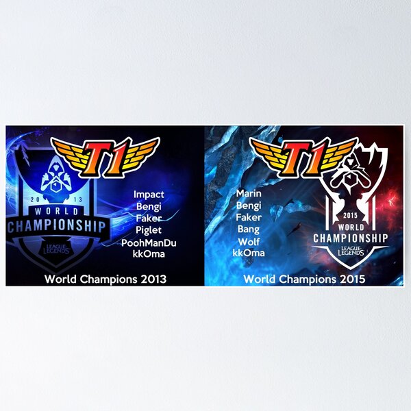 "SKT T1- World champions 2013-2015" Poster for Sale by iZurot | Redbubble