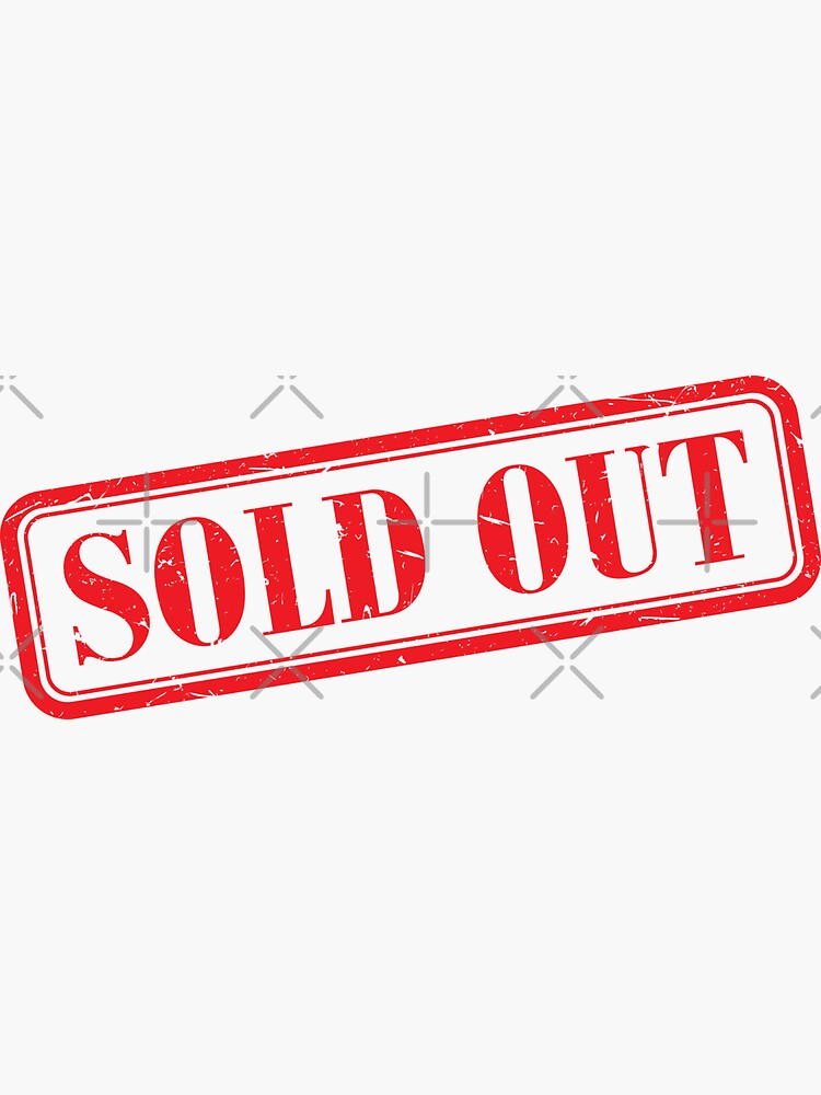 "Sold Out Red Rubber Stamp " Sticker for Sale by DoggoTankardoff ...