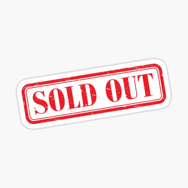 "Sold Out Red Rubber Stamp " Sticker for Sale by DoggoTankardoff ...