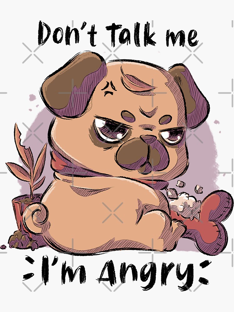 "Cute Angry" Sticker for Sale by xMorfina | Redbubble