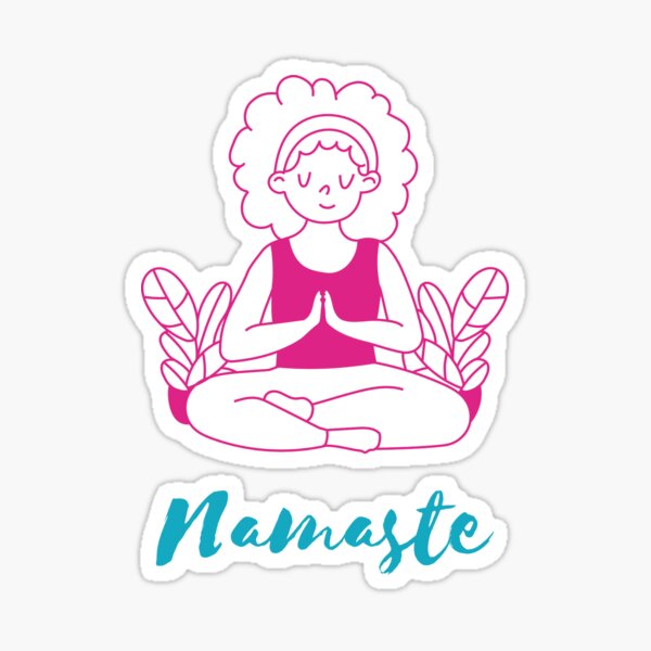 "Namaste" Sticker for Sale by Viola-Design | Redbubble