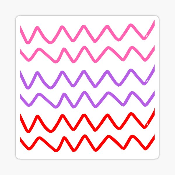 "Zigzag colourful lines seamless pattern on white background" Sticker ...