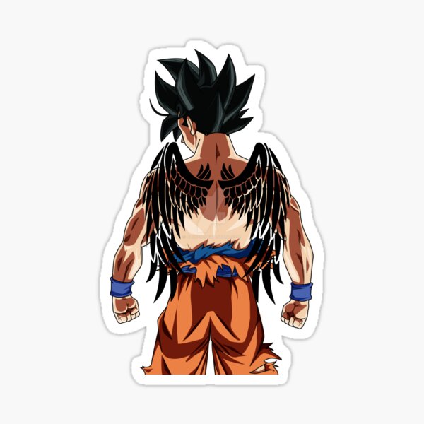 "Goku with black wings " Sticker for Sale by Satiny | Redbubble