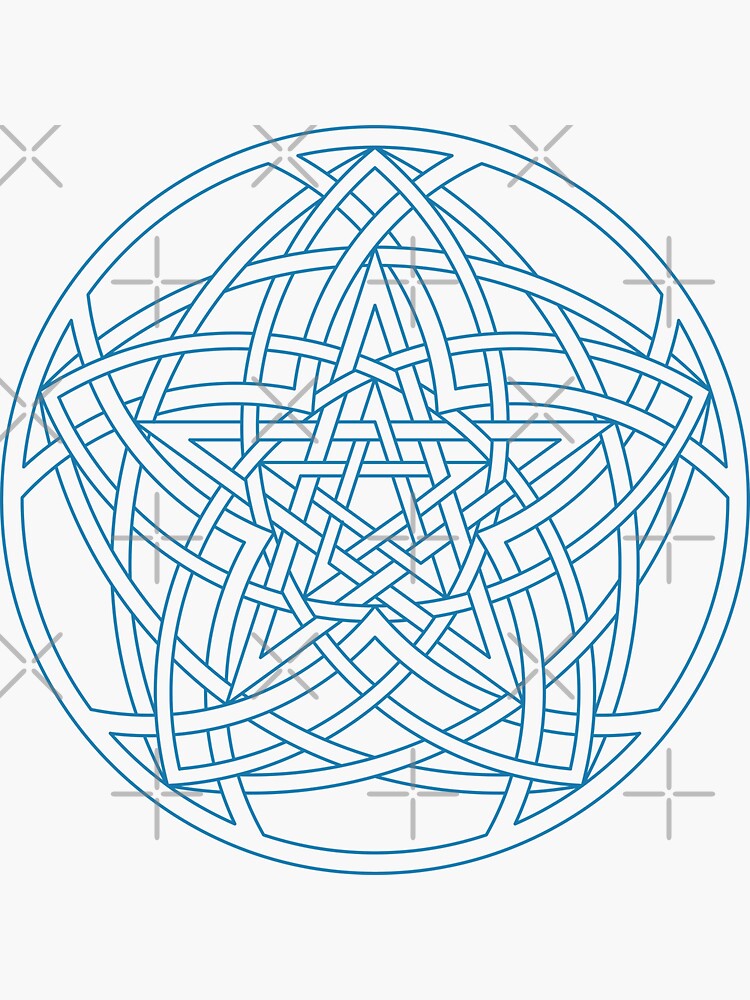 "Unholy Blue Pentagram Sacred Symbol Of Geometry and Celtic Star ...