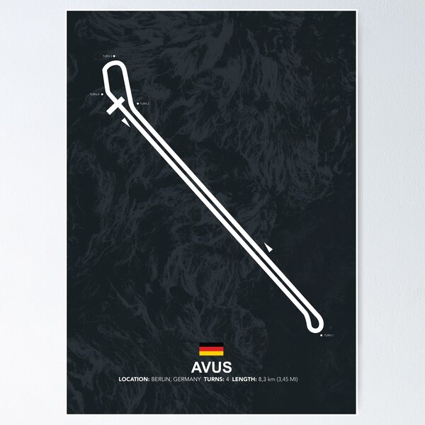 "Avus - Racetrack Map" Poster by Mapstars | Redbubble