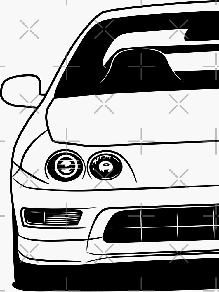 "Integra DC2 Best Shirt Design" Sticker for Sale by CarWorld | Redbubble