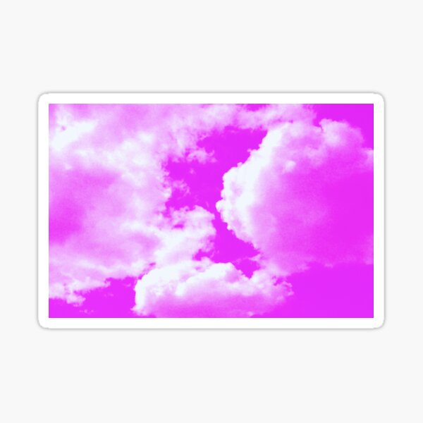 "Bright pink sky with clouds" Sticker for Sale by Tokenart | Redbubble
