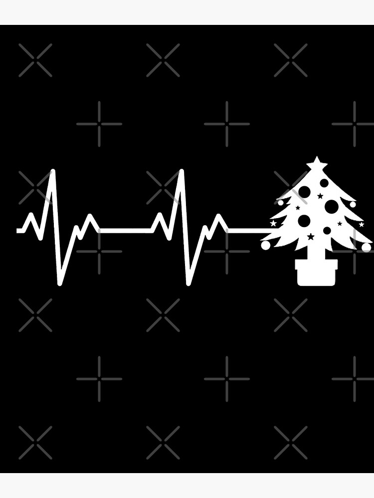 "Christmas ecg" Poster by Jungleboy815 | Redbubble