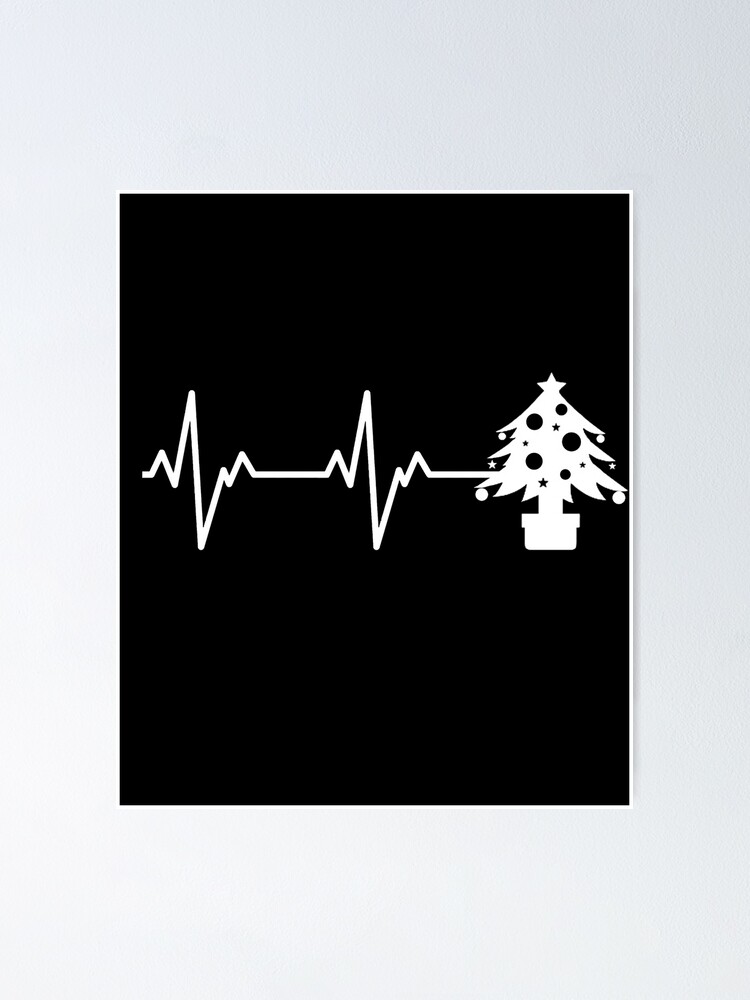 "Christmas ecg" Poster by Jungleboy815 | Redbubble