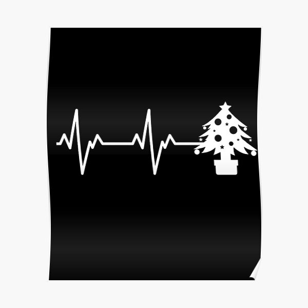 "Christmas ecg" Poster by Jungleboy815 | Redbubble