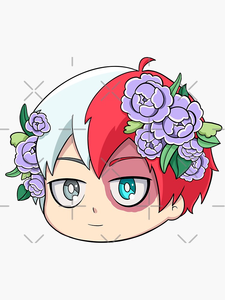 "Rose Series: Todoroki" Sticker for Sale by Luno-Doodles | Redbubble
