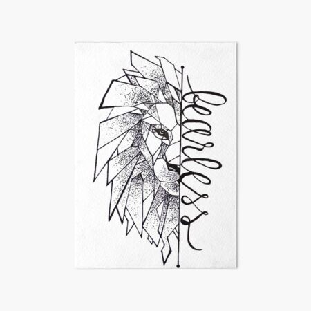 "Lion fearless hand sketch" Art Board Print by mugdha-artworks | Redbubble
