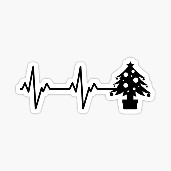 "Christmas ecg" Sticker for Sale by Jungleboy815 | Redbubble