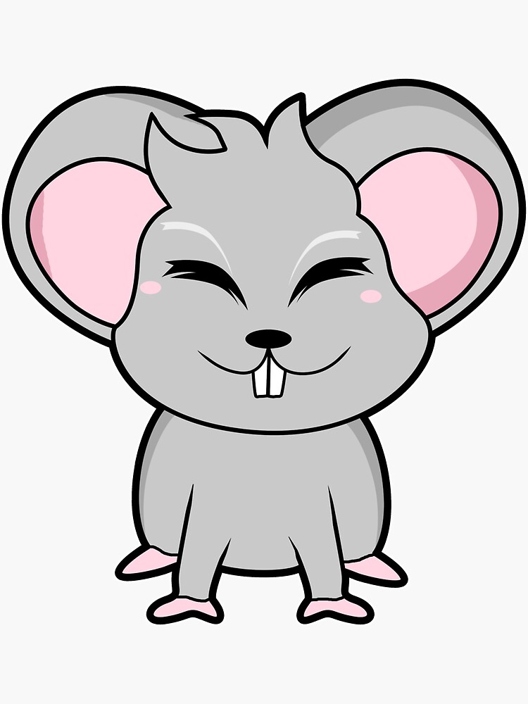 "Rat house rat cute cartoon" Sticker by Imutobi | Redbubble