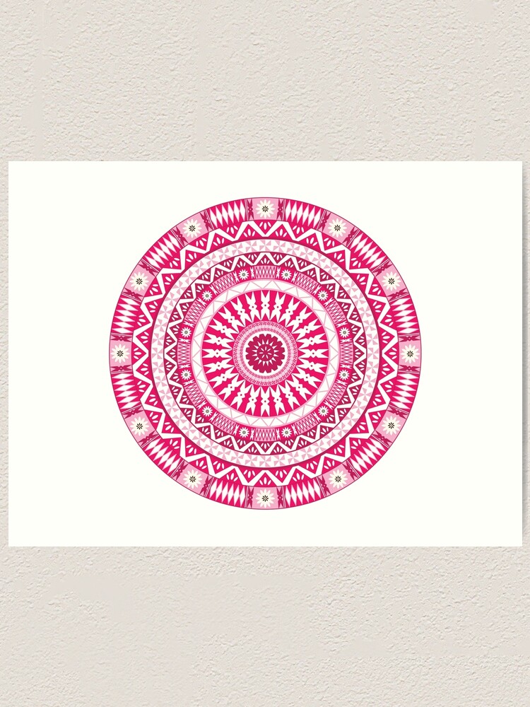 "Fiji Lote Masi Pattern - Pinks" Art Print for Sale by lolomastudio ...