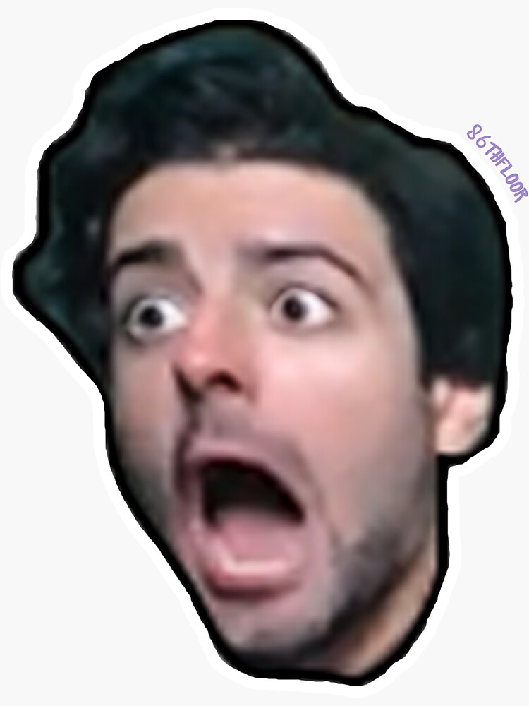 "Team 86th - Screaming Boris Twitch Emote" Sticker for Sale by ...