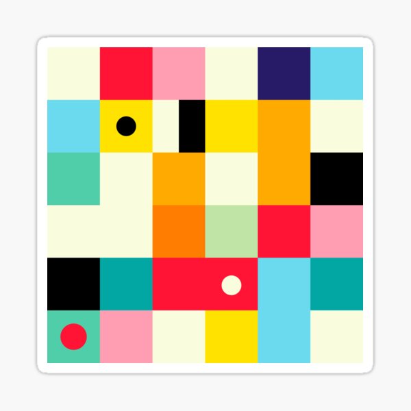 "Geometric Bauhaus Pattern | Retro Arcade Video Game | Abstract Shapes ...
