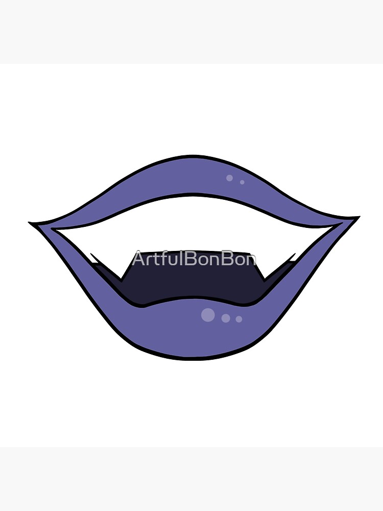 "Vampire lips cartoon purple" Poster for Sale by ArtfulBonBon | Redbubble