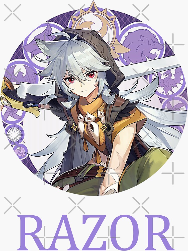 Pegatina «Genshin Impact - Personaje Razor Electro Wolf» de Krimsy | Redbubble