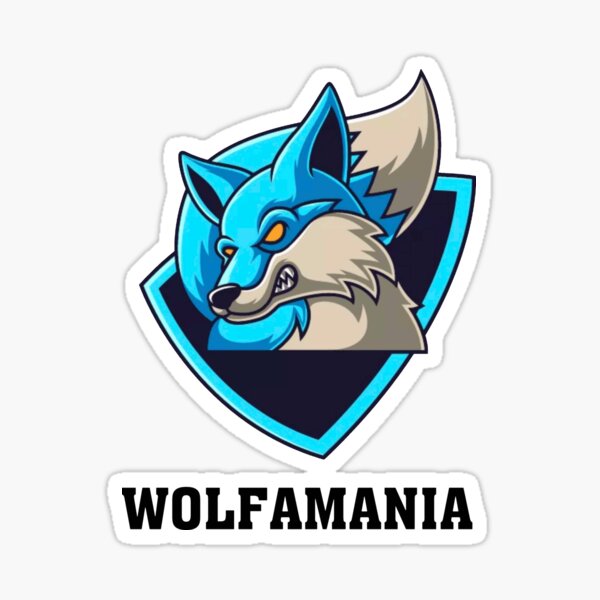 "Wolfamania" Sticker for Sale by DorranLivan | Redbubble