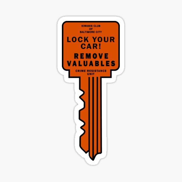 "Parking Meter Lock Your Car Remove Valuables BRICK" Sticker by Det550 ...
