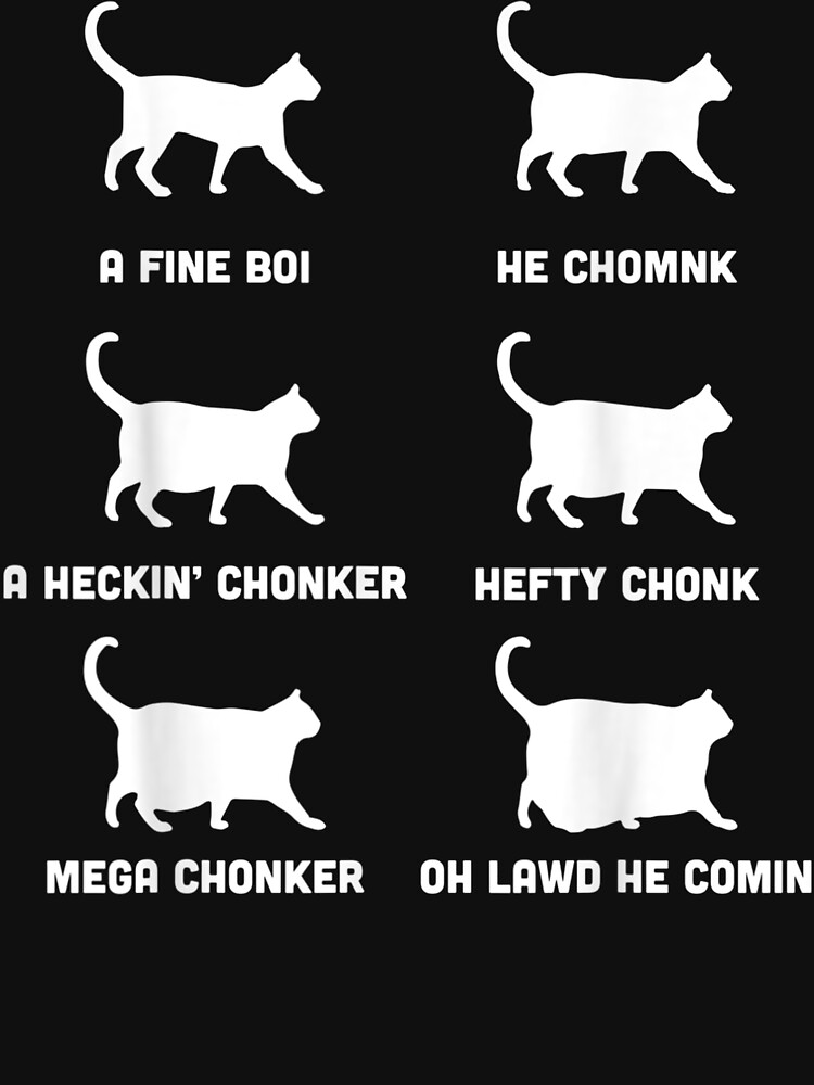 "Funny Cats Meme, Chonk Cat Chart" T-shirt for Sale by DianaStudio ...