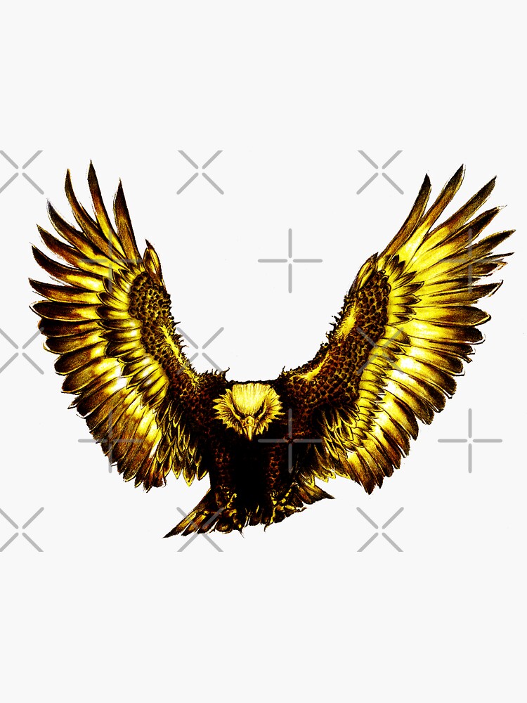 "GOLDEN EAGLE " Sticker by AXTechHub | Redbubble