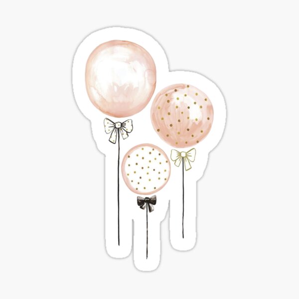 "Pink balloons" Sticker for Sale by arwen46 | Redbubble