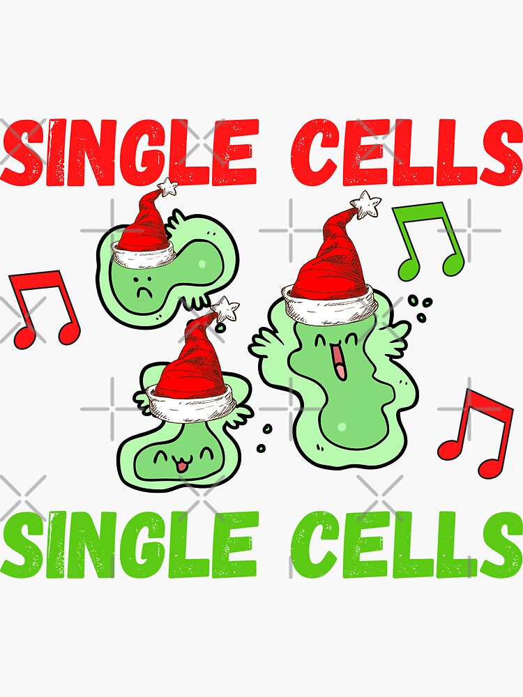 "CHRISTMAS SINGLE CELLS SINGLE CELLS FUNNY RESEARCH MEDICAL LABORATORY ...