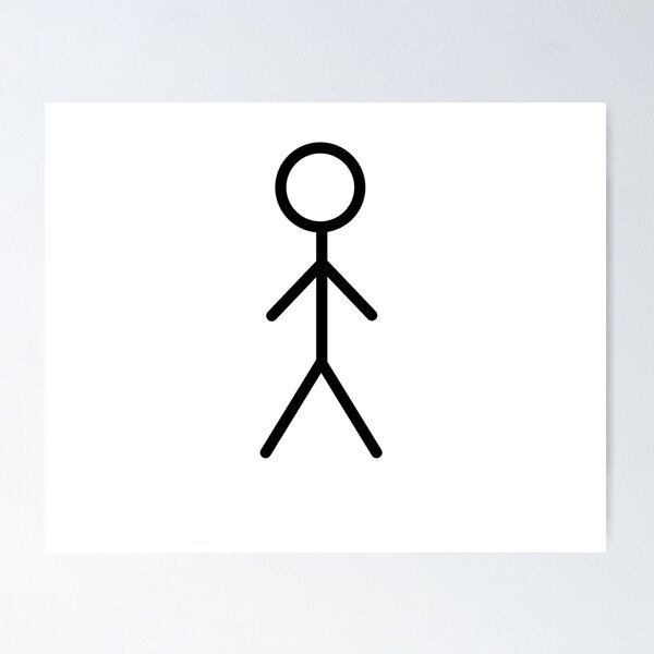 "Faceless Stickman (in Black) - Simple" Poster for Sale by Store Of ...