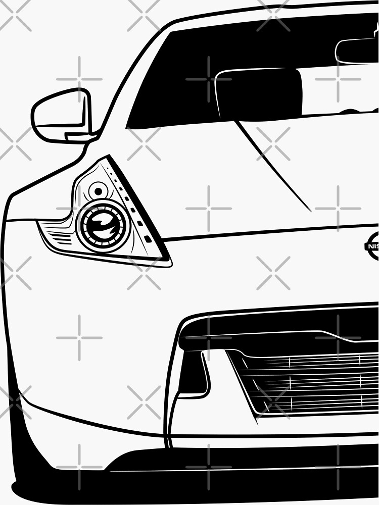 Pegatina for Sale con la obra «Nissan 370Z Z34 Mejor diseño de camiseta ...