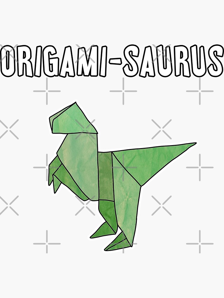 "Origami-Saurus " Sticker for Sale by iamhewho | Redbubble