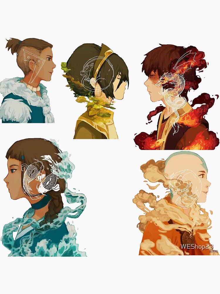 "sticker packs of blue strength Avatar the last airbender" Sticker for ...