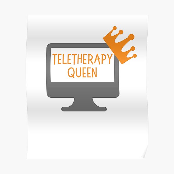 "Funny Teletherapy Design for Virtual Therapists" Poster for Sale by ...